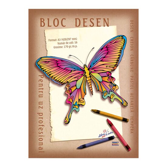 Bloc desen A3 Libra, 170g, 16 file, multicolor - eMAG.ro