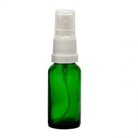 Sticla verde cu pompa spray, pompa spray alba, 20ml - eMAG.ro