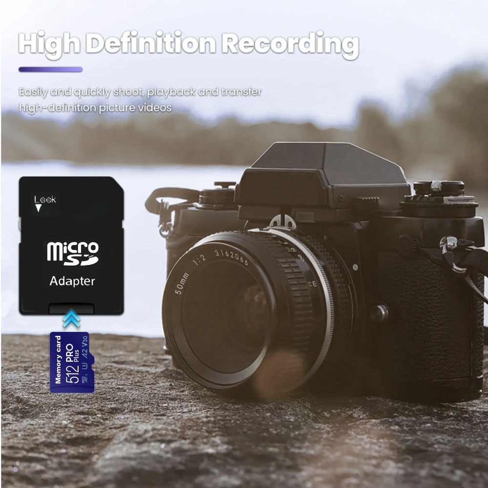 Card micro SDXC 512GB, U3, A2, 100MB/s, cu adaptor SD - eMAG.ro