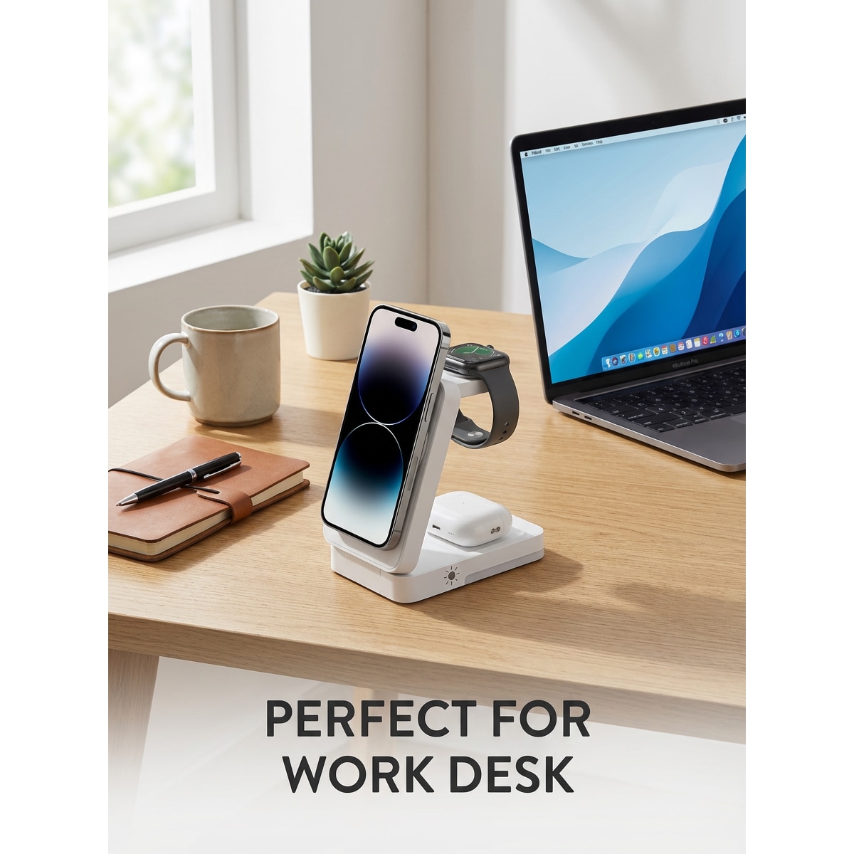 Incarcator Wireless 3 in 1, Incarcare Simultana 3 Dispozitive ...