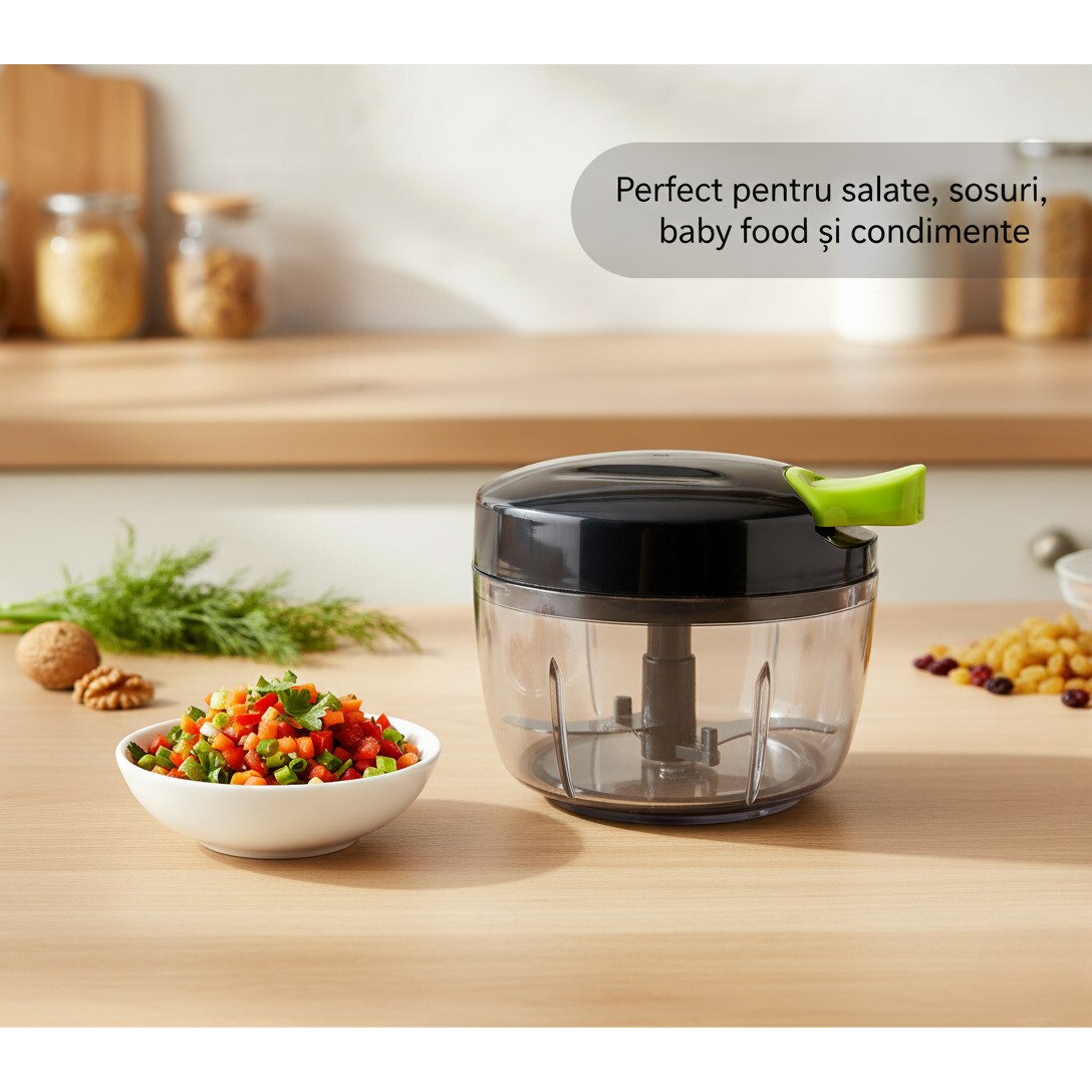 Mini tocator manual, pentru legume si fructe, Salestore®, tocator ...