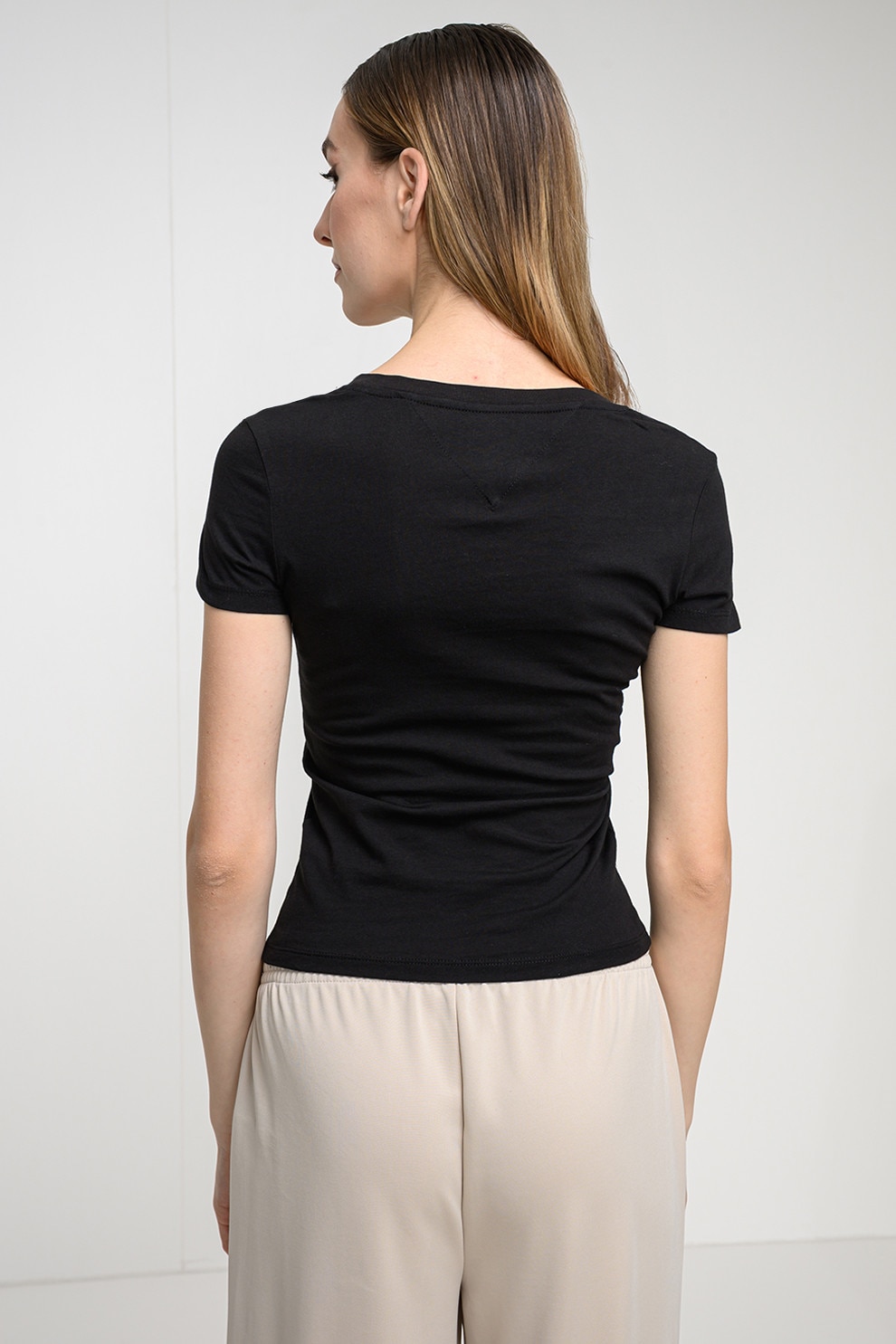 Tommy Jeans, Set de tricouri din bumbac cu decolteu in V - 2 piese ...