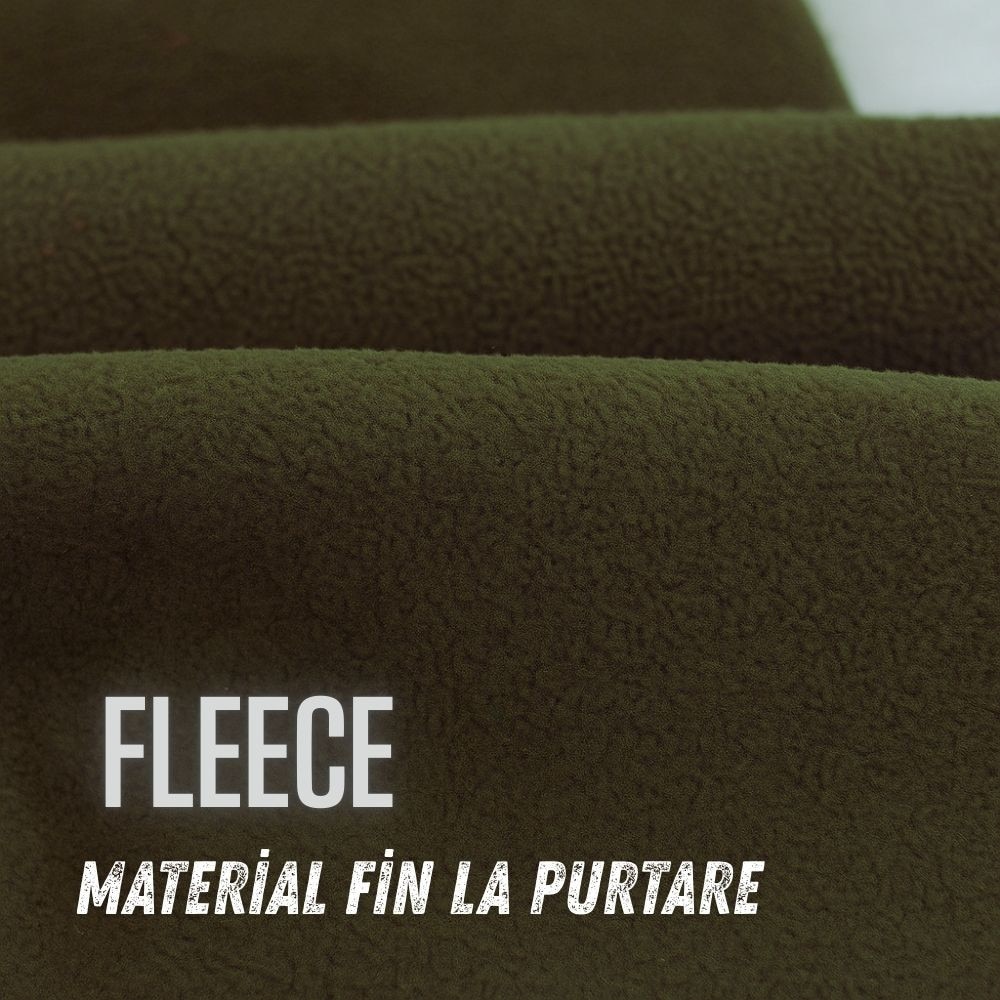 Cagula de Iarna, Verde Militar, Fleece Polar Moale, Marime M 52 ...