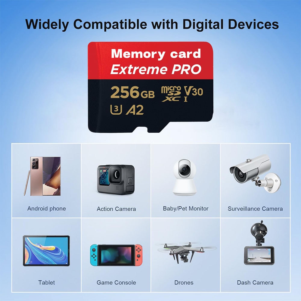 Card microSDXC 256GB UHS-I, 100MB/s, cu adaptor - eMAG.ro