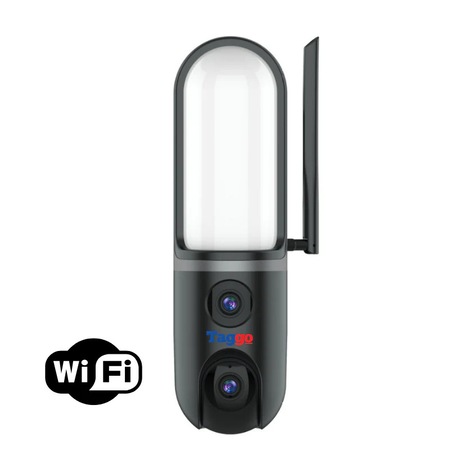 Camera de supraveghere cu lampa LED, WIFI, 2 lentile, viziune nocturna ...