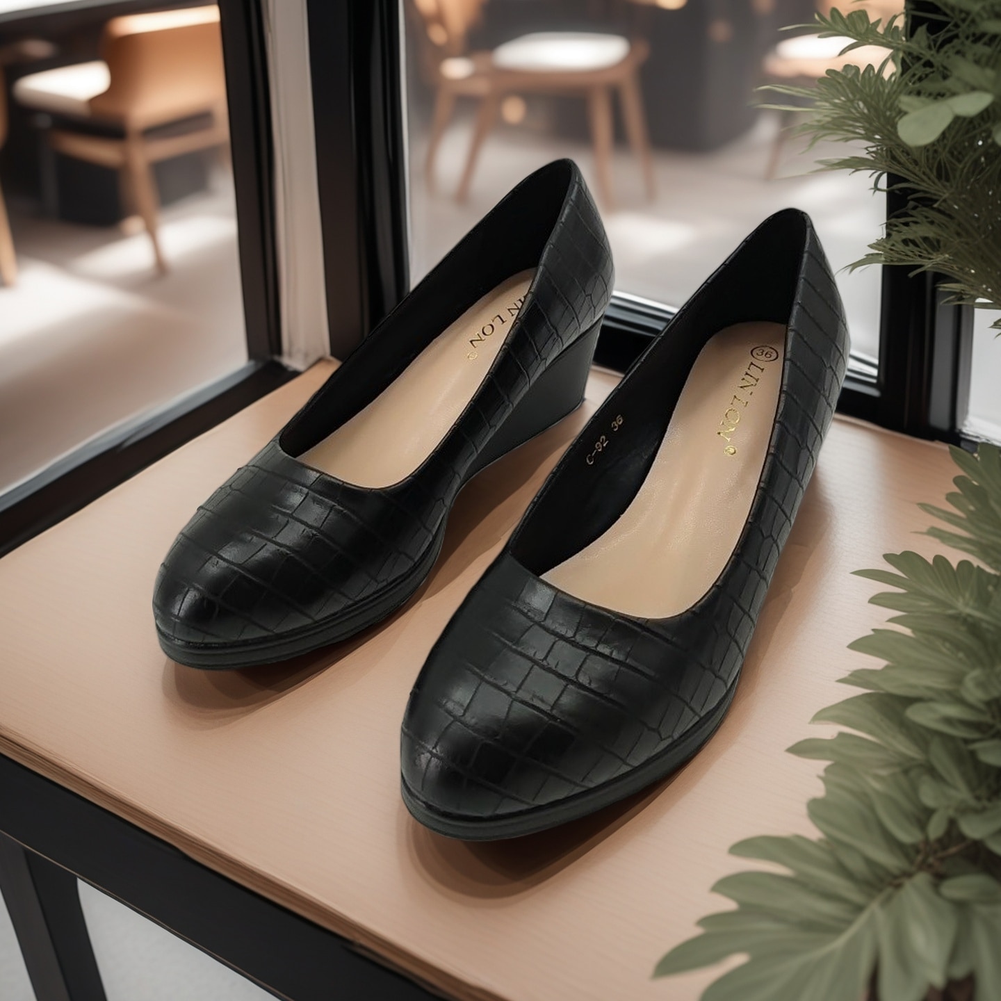 Női platform cipő, műbőr, C-92, fekete, 36 - eMAG.hu