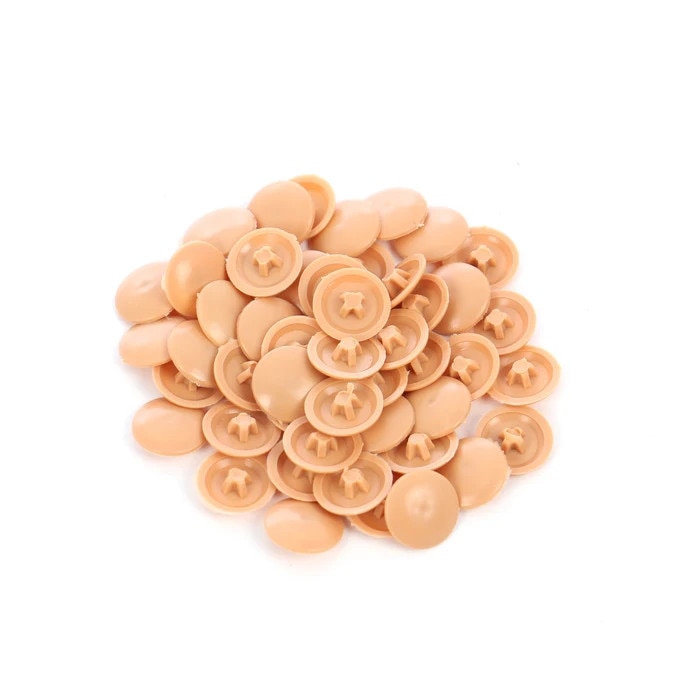 Capac plastic, pentru mascare suruburi mobila, PZ2, bej, set 50 bucati ...