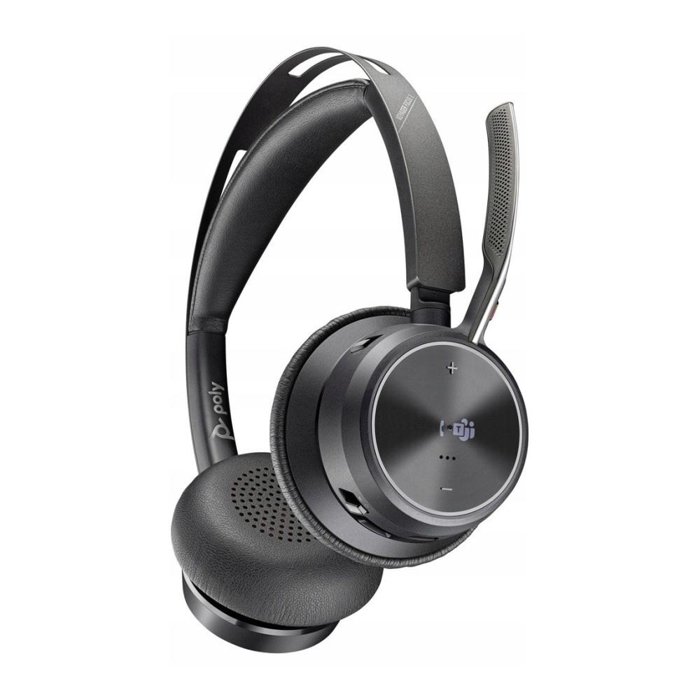 Casti PC Poly Voyager Focus 2, wireless, cu microfon, USB-C, set ...
