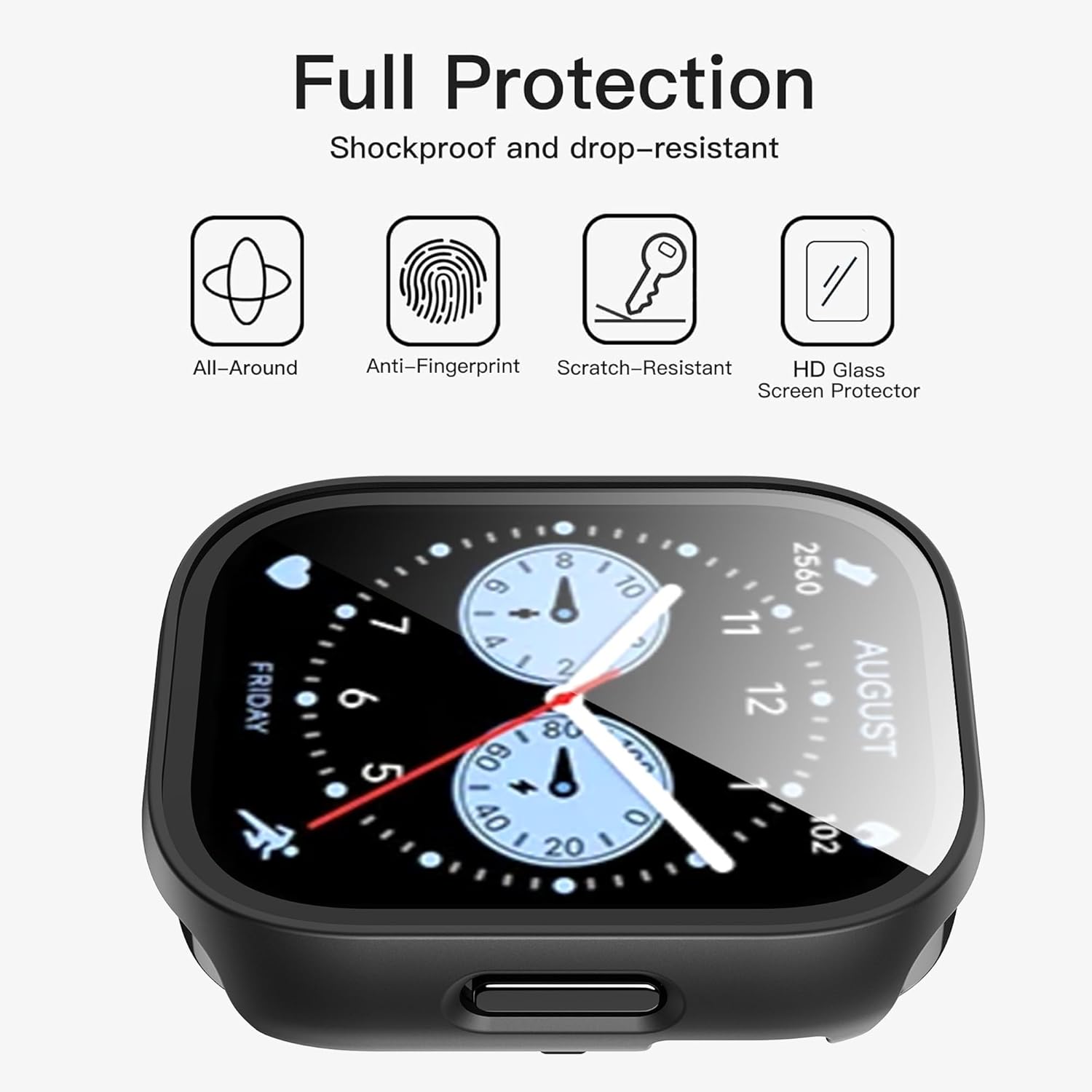 Carcasa Protectie PC cu Sticla Temperata pentru Xiaomi Redmi Watch 5 ...