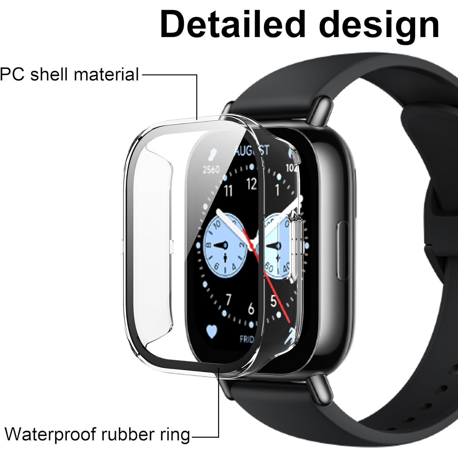 Carcasa Protectie PC cu Sticla Temperata pentru Xiaomi Redmi Watch 5 ...