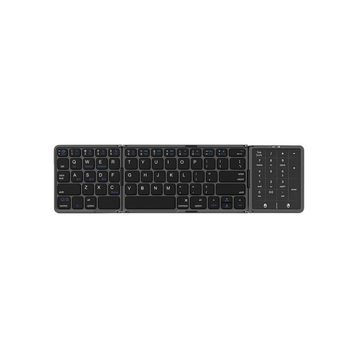 Tastatura Bluetooth, pliabila, cu touchpad, ultra-subtire, compatibila ...