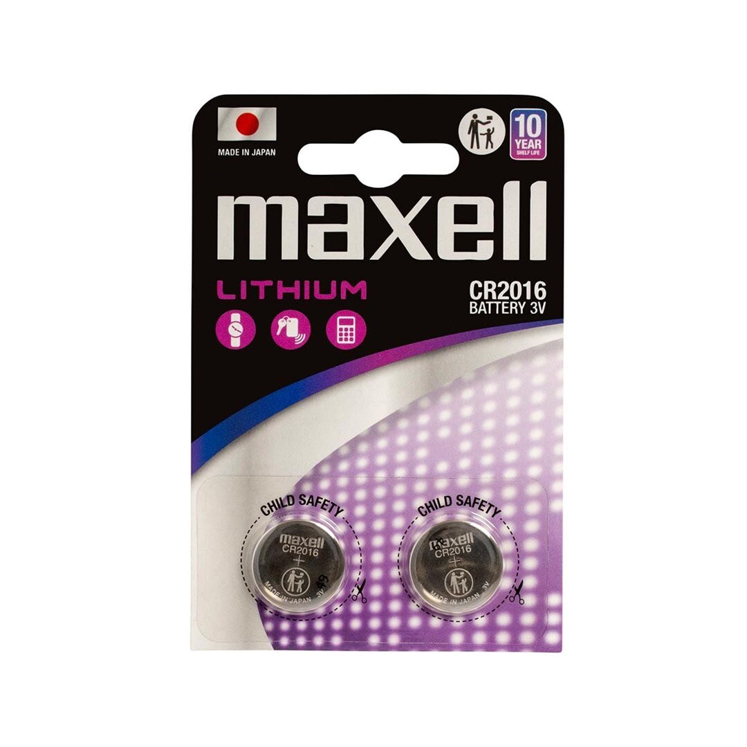 Baterii litium CR2016 Maxell, set 2 buc, 3V - eMAG.ro
