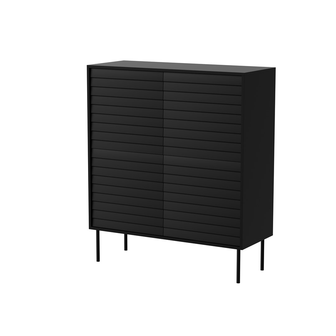 Comoda Cama MEBLE 4D, 102x40x118cm, neagra - eMAG.ro