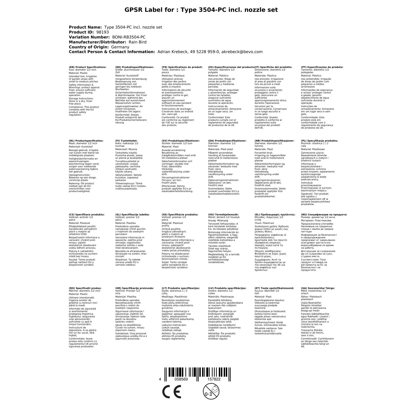 Aspersor Telescopic pentru Gazon din Plastic, Raza 4.6-10.7 m ...