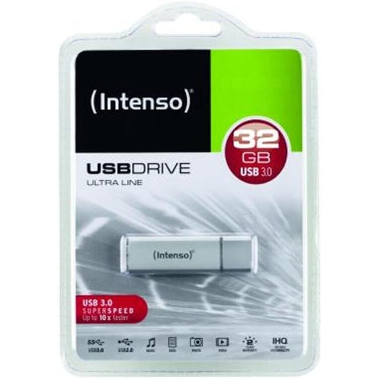 Stick USB Intenso Ultra Line 32GB Argintiu, USB 3.2 - eMAG.ro