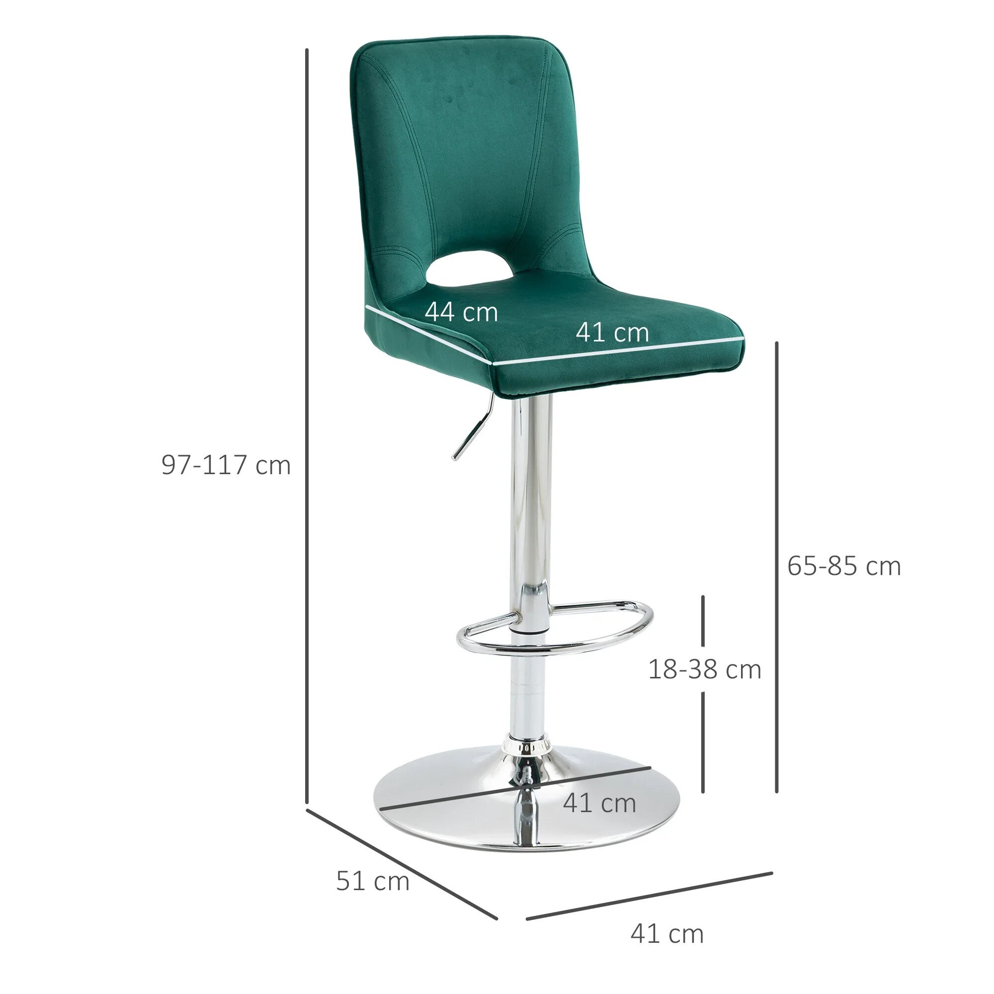 Set scaune de bar, pivotante, inaltime reglabila, sezut captusit, gri ...