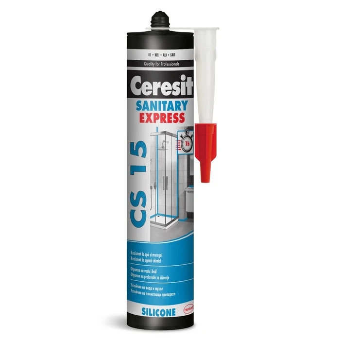 Silicon sanitar, Ceresit Express CS 15, rezistent la apa, alb, interior ...