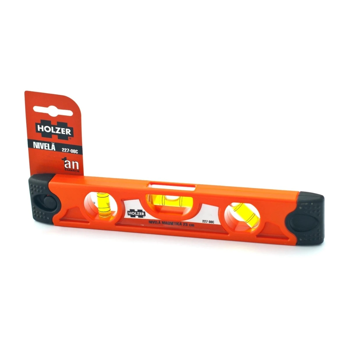 Nivela cu bula, Holzer 227, cu 3 indicatori, din plastic, 230 mm - eMAG.ro