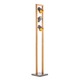 Lampadar Oaker 01-3498, 3 x E14, 1500 mm, lemn natur + argintiu, rustic ...