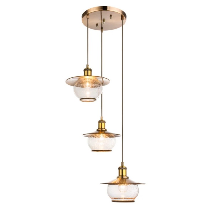 Suspensie Frei 69030-3H, 3 x E27, bronz, modern - eMAG.ro