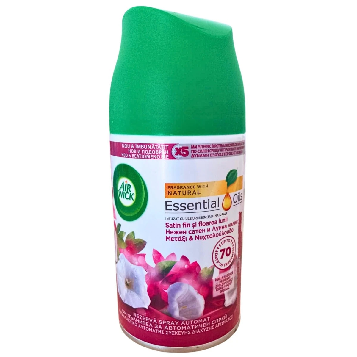 Odorizant camera Air Wick, rezerva, satin fin si floarea lunii, 250 ml ...
