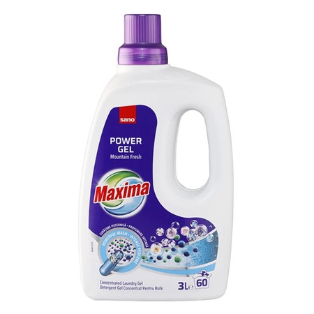 Течен перилен препарат, Sano Maxima Mountain Fresh, 3 L, 60 изпирания ...
