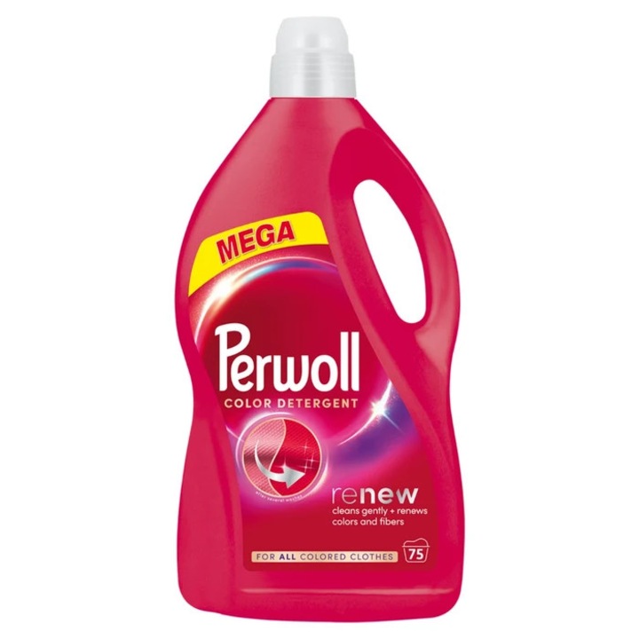 Detergent de rufe lichid, Perwoll Color, pentru rufe colorate, 3.75 L ...