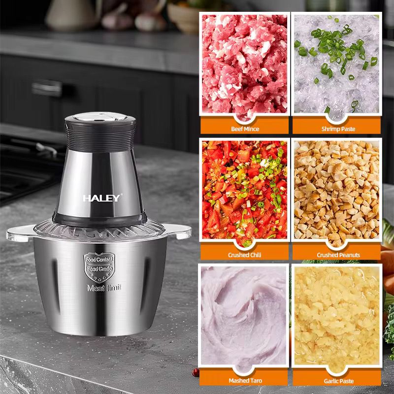 Tocator Electric Multifunctional HALEY HY-221, Putere 1000W, Bol Inox 3 ...