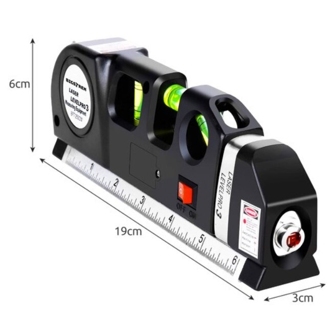 Nivela Laser AB HOMES cu Ruleta 250 cm si 3 Bule de Nivel – Instrument ...