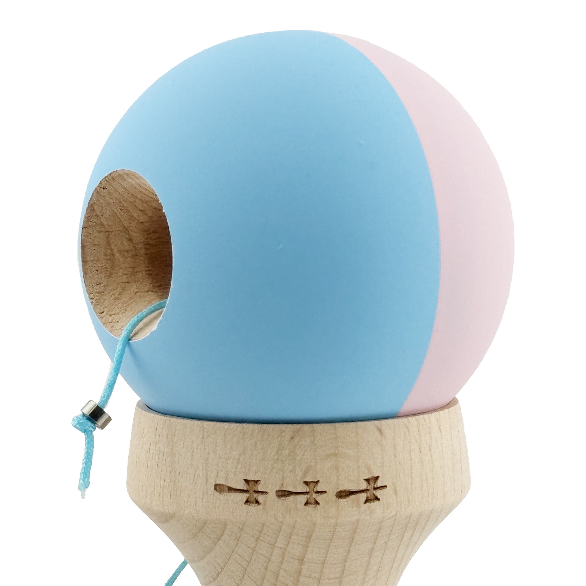 Kendama Flippy X Originala, Cupe Mari KING SIZE V3, Bicolor Roz/Bleu ...