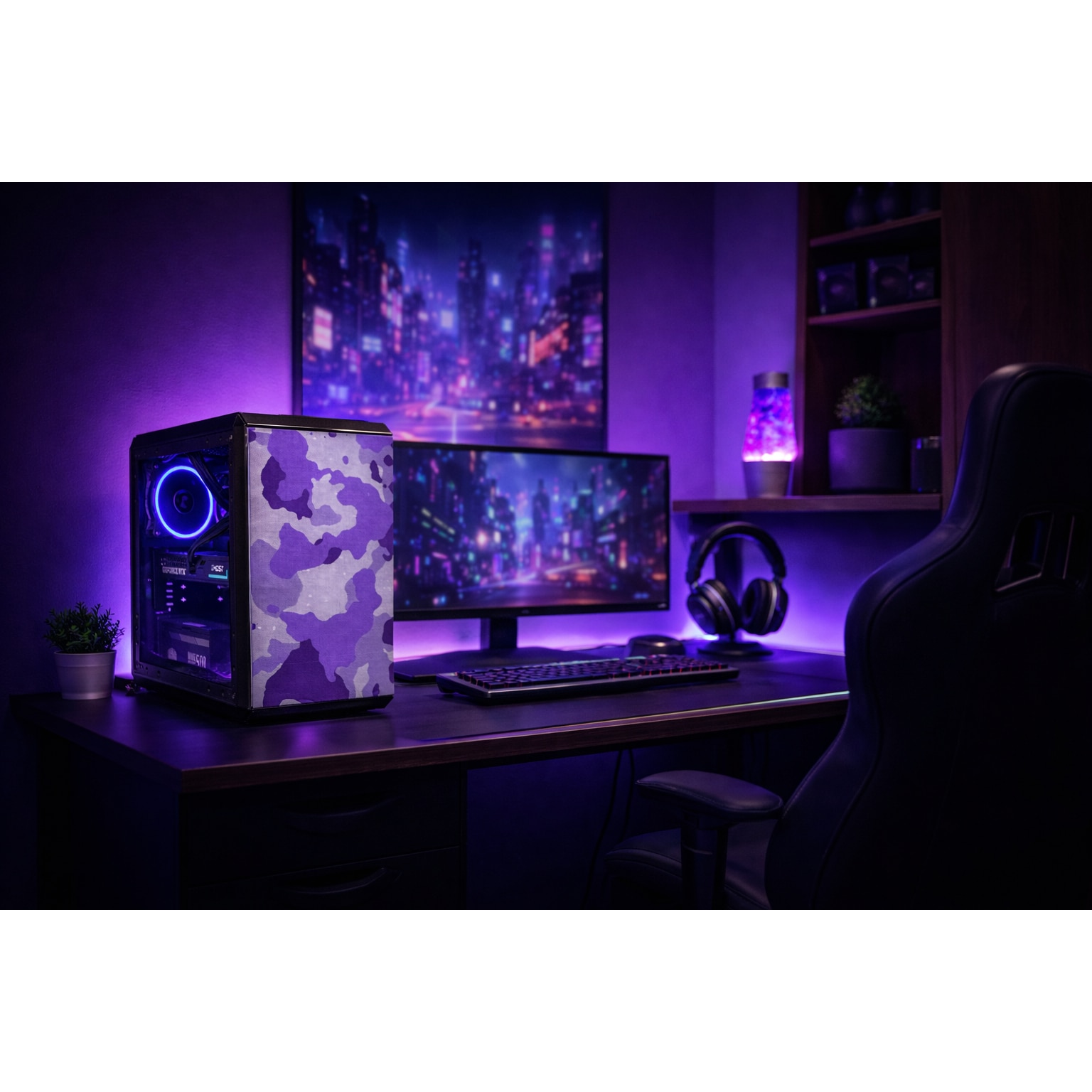 Asztali gamer PC rendszer, Bleu Jour, Intel® Ultra 5 225F, 8GB DDR5 ...