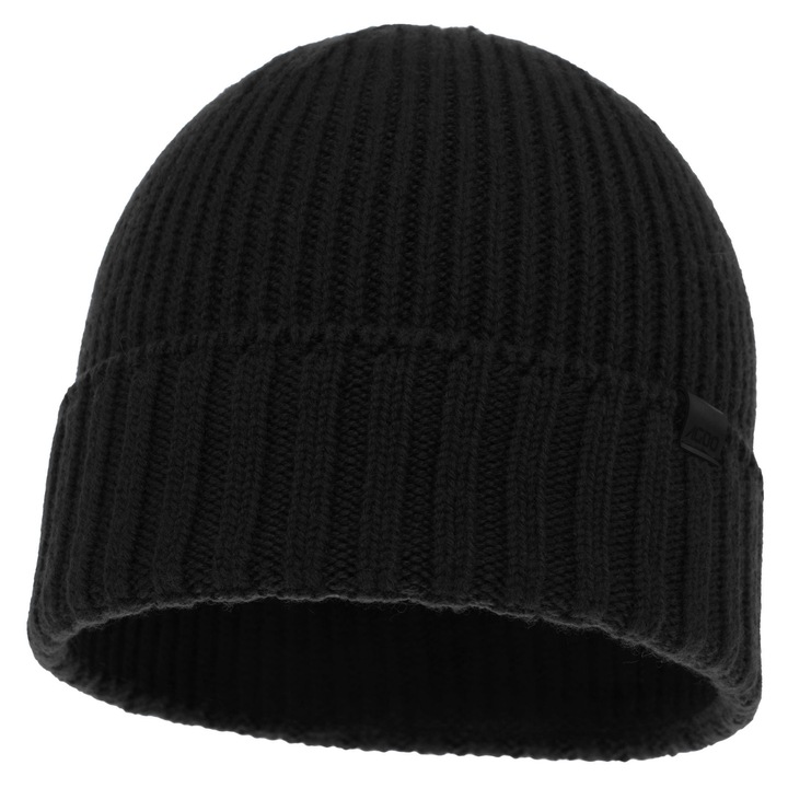 Caciula de iarnă bărbătească Bruner, lana merino 100% extra fină, negru ...