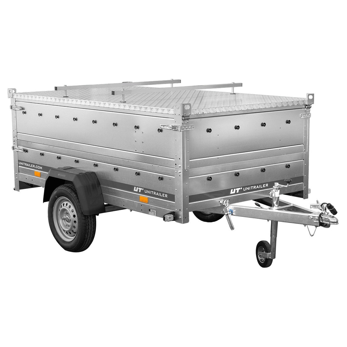 Remorca cu un ax Unitrailer Garden 230/R, argintie, 30x125x70cm ...