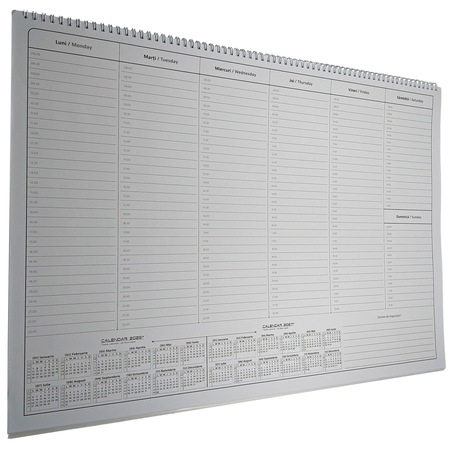 Agenda planner saptamanal de birou cu calendar 2026, format mare A2, 60 ...