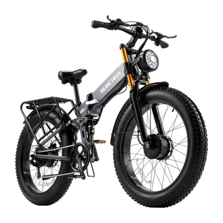 Електрически сгъваем велосипед BURCHDA R5 PRO, 1 x батерия 48V/20Ah, 2 ...