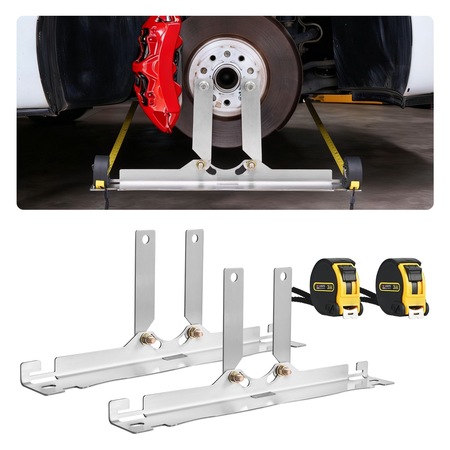 Set 2 placi aliniere roti auto, inox, extensii detasabile, 24x3x9.6 in ...