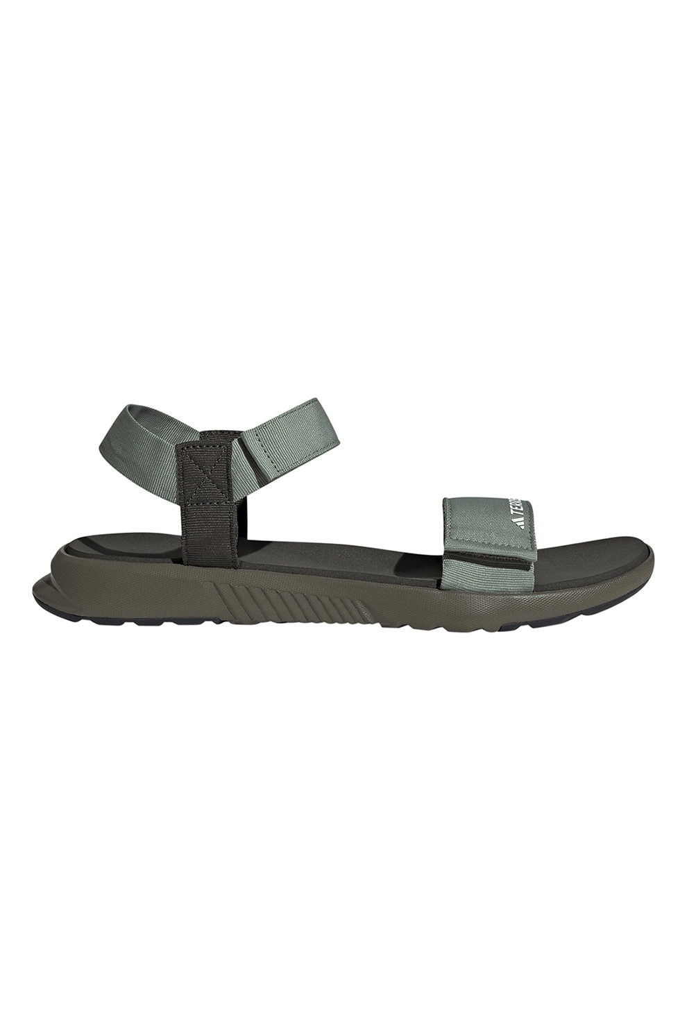 adidas Performance, Sandale cu velcro si logo discret Terrex, Negru ...