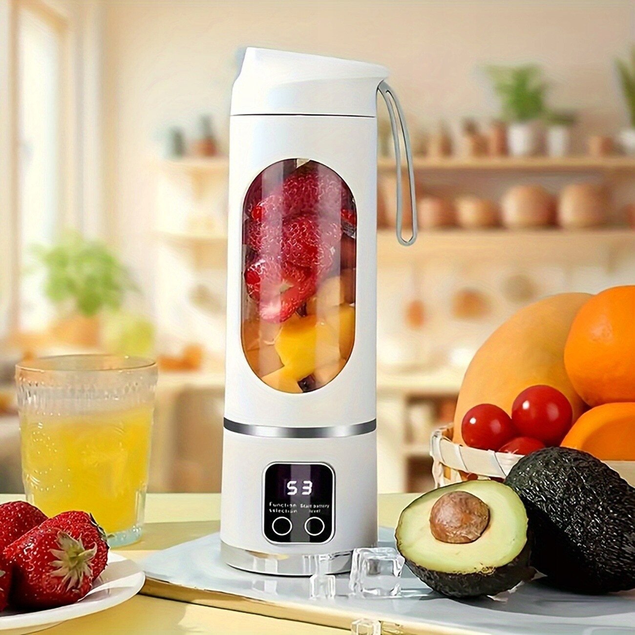 Sokowarka electrica MINI, 450 ml, alb, functie de zdrobire a ghetii ...