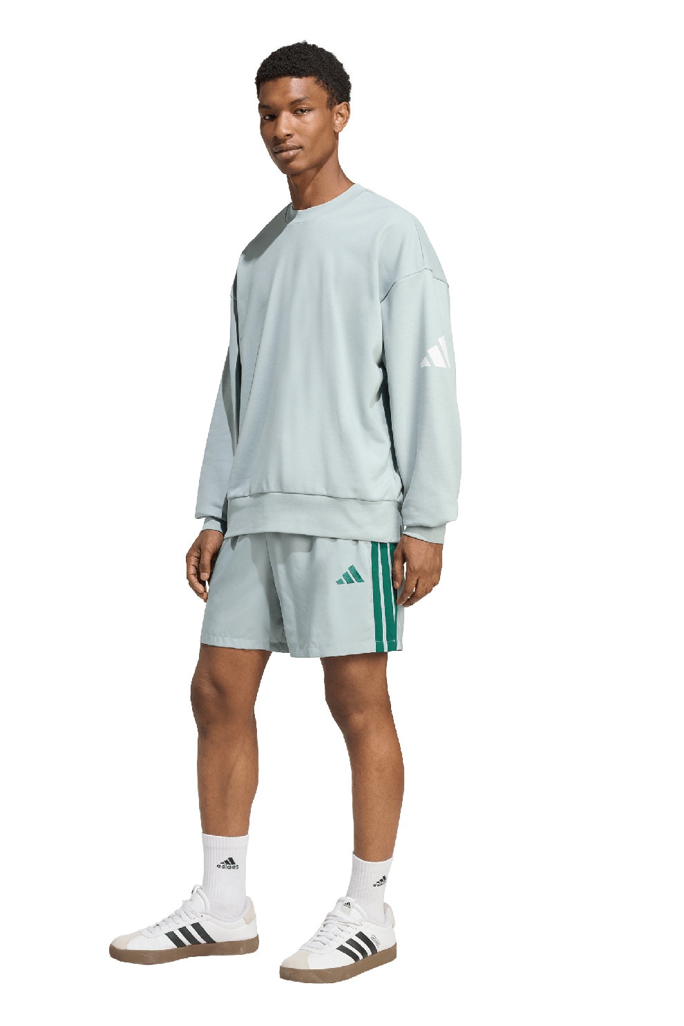 adidas Sportswear, Pantaloni scurti cu benzi laterale cu logo Chelsea ...