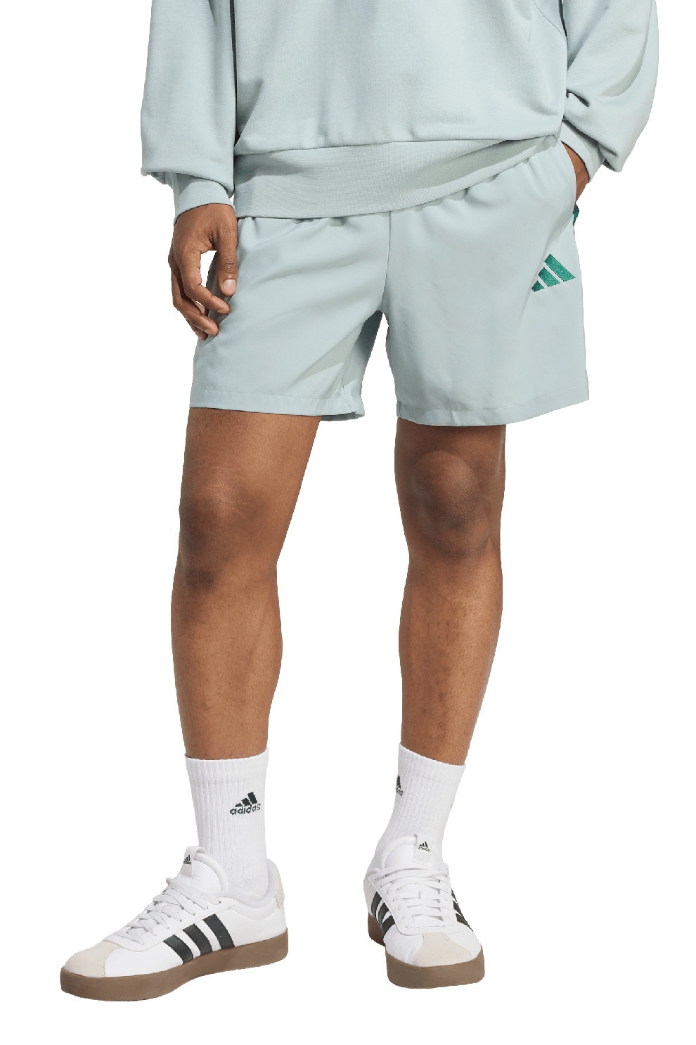 adidas Sportswear, Pantaloni scurti cu benzi laterale cu logo Chelsea ...
