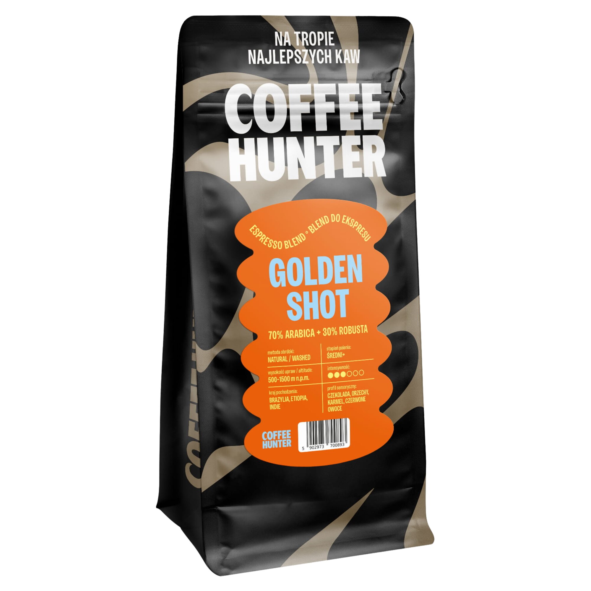 Cafea boabe Gold Blend 250g, 70% Arabica, 30% Robusta, COFFEE HUNTER ...