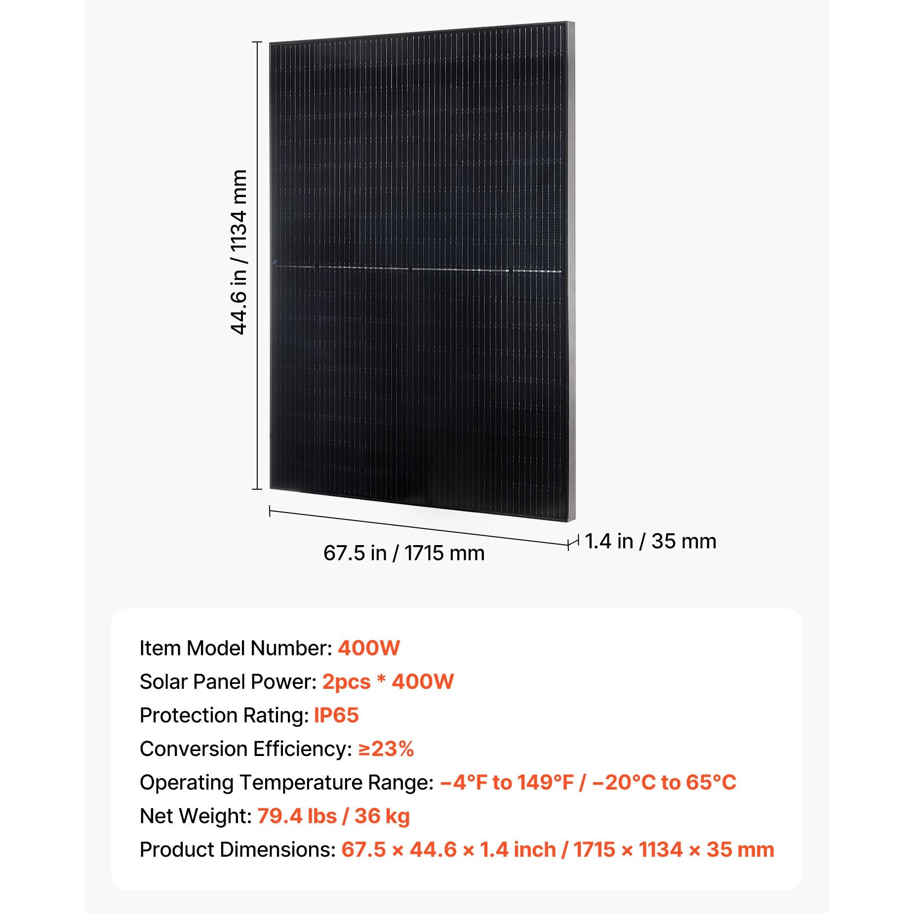 Panouri solare monocristaline, set 2x 400 W modul fotovoltaic ...