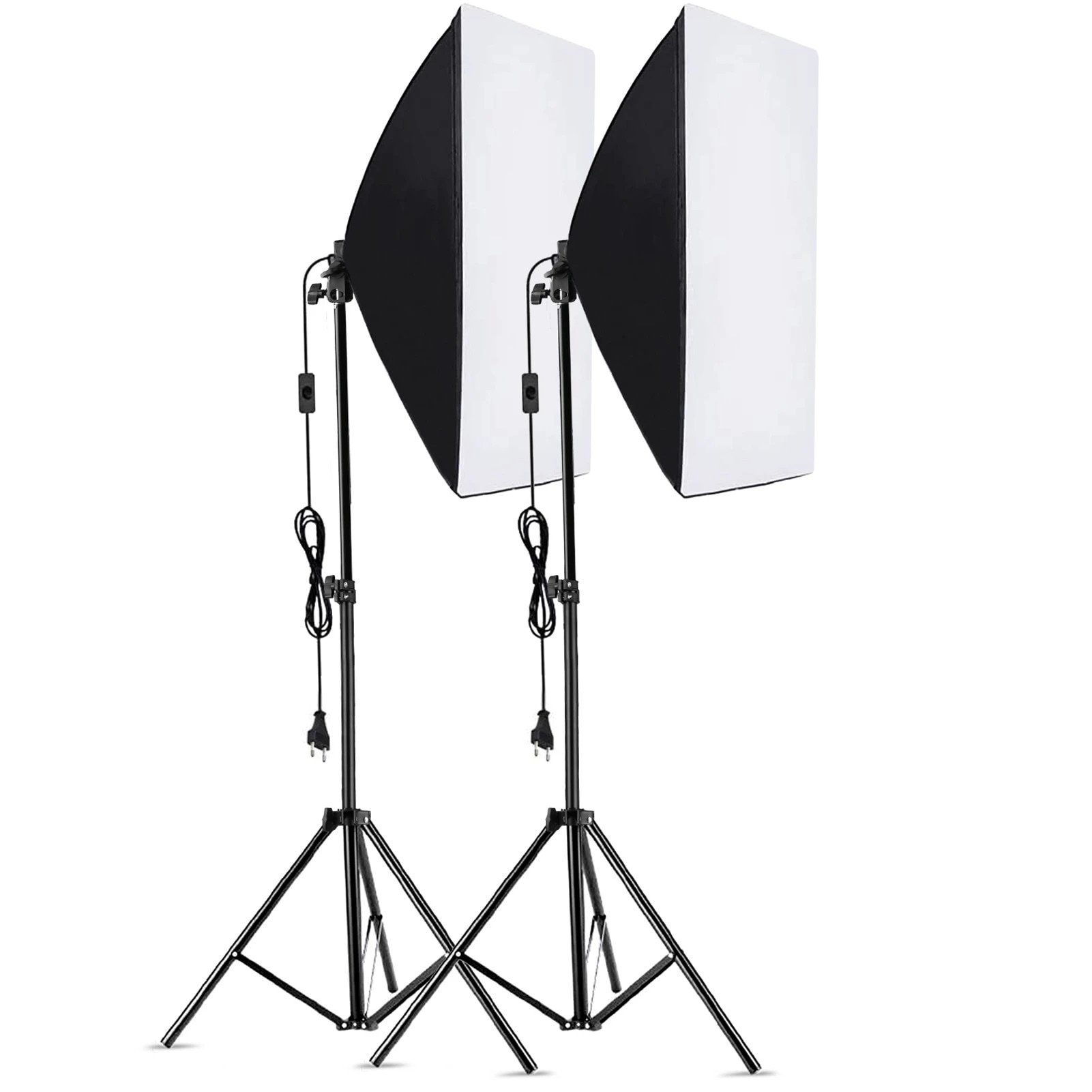 Set de softbox-uri pentru fotografie, 50x70cm, inaltime trepied 2m ...