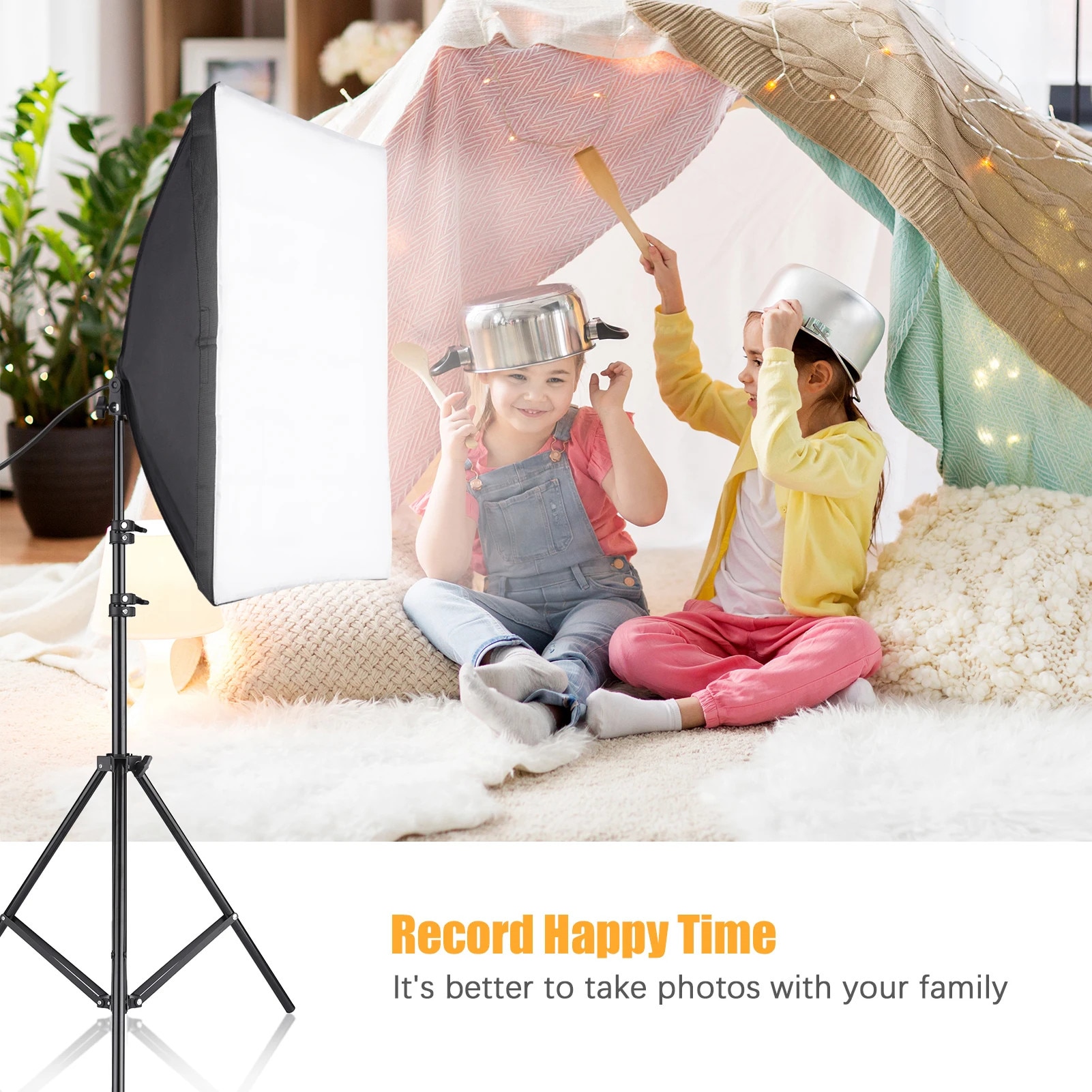 Set de softbox-uri pentru fotografie, 50x70cm, inaltime trepied 2m ...
