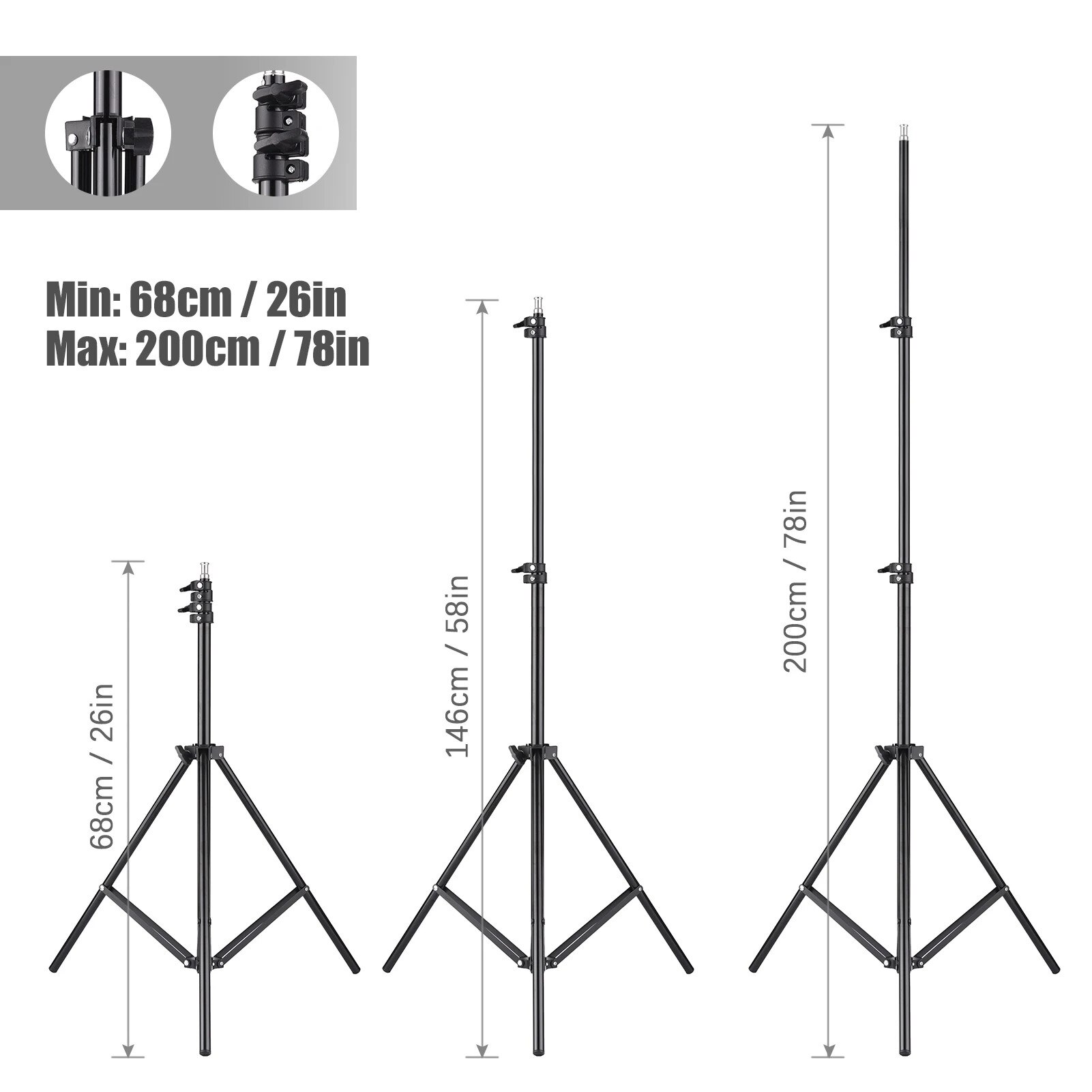 Set de softbox-uri pentru fotografie, 50x70cm, inaltime trepied 2m ...