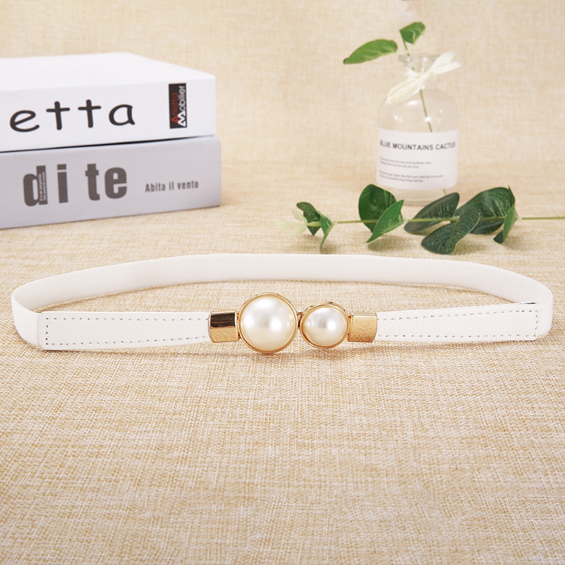 Set 3 Curele Femei Omelivon elastic perle negru maro deschis alb - eMAG.ro