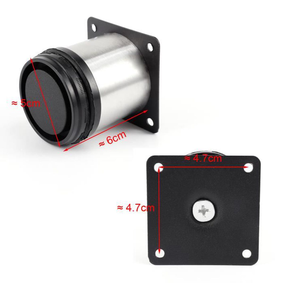 Set de 4 picioare reglabile, inox, rotunde, 5 cm diametru, 60mm ...