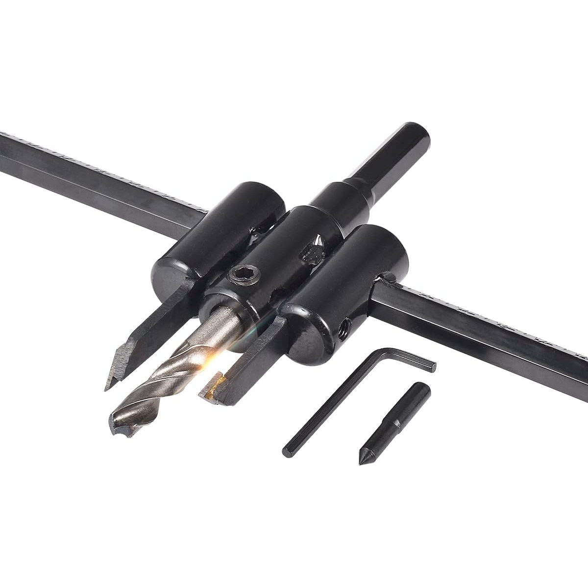 Set de unelte pentru decupat cercuri ajustabile 30-300mm, cu 2 varfuri ...