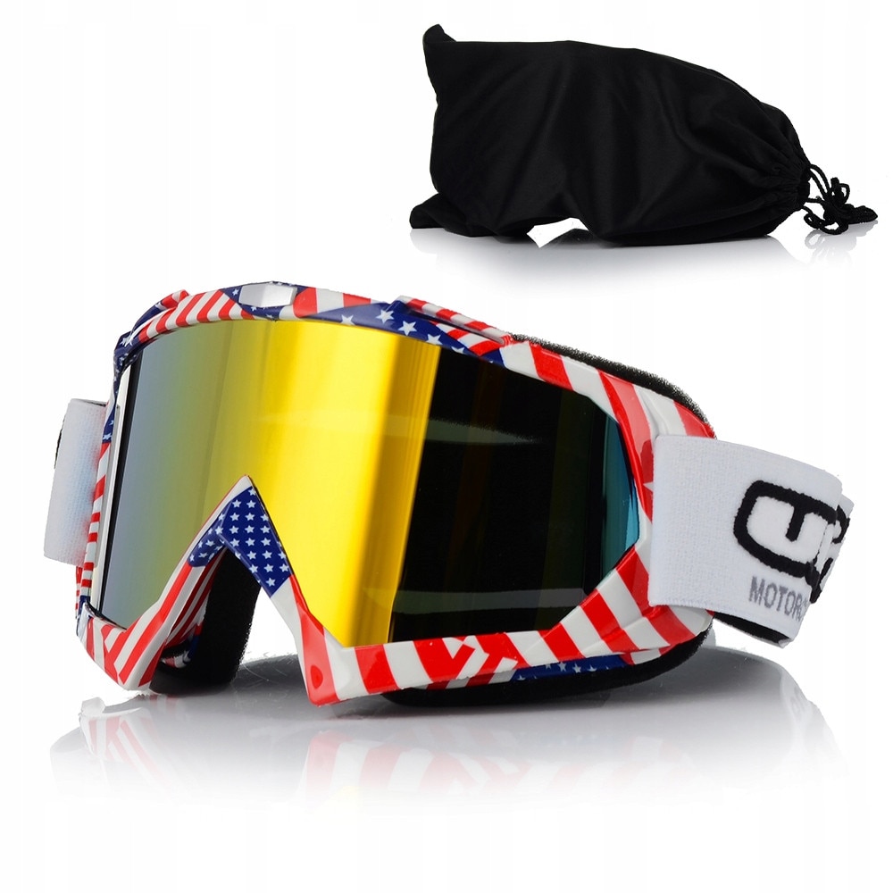 Ochelari motocross/atv/enduro Unit, culoare rama alb-rosu, anti fog ...