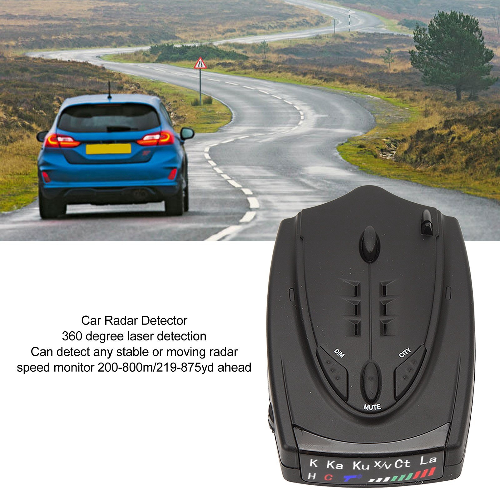 Detector radar auto 2 in 1 cu GPS, detectie 360°, 200-800m, design ...